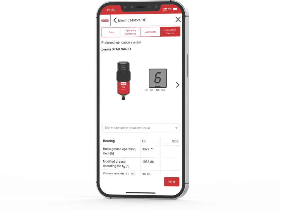 perma SELECT APP: Calculate ideal relubrication amounts - perma AU